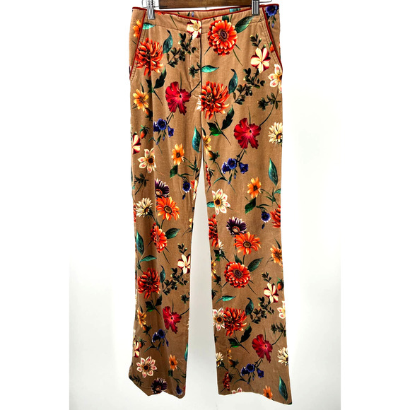 Oilily | Pants & Jumpsuits | Oililly Flower Power Pants Brown Wide Leg ...